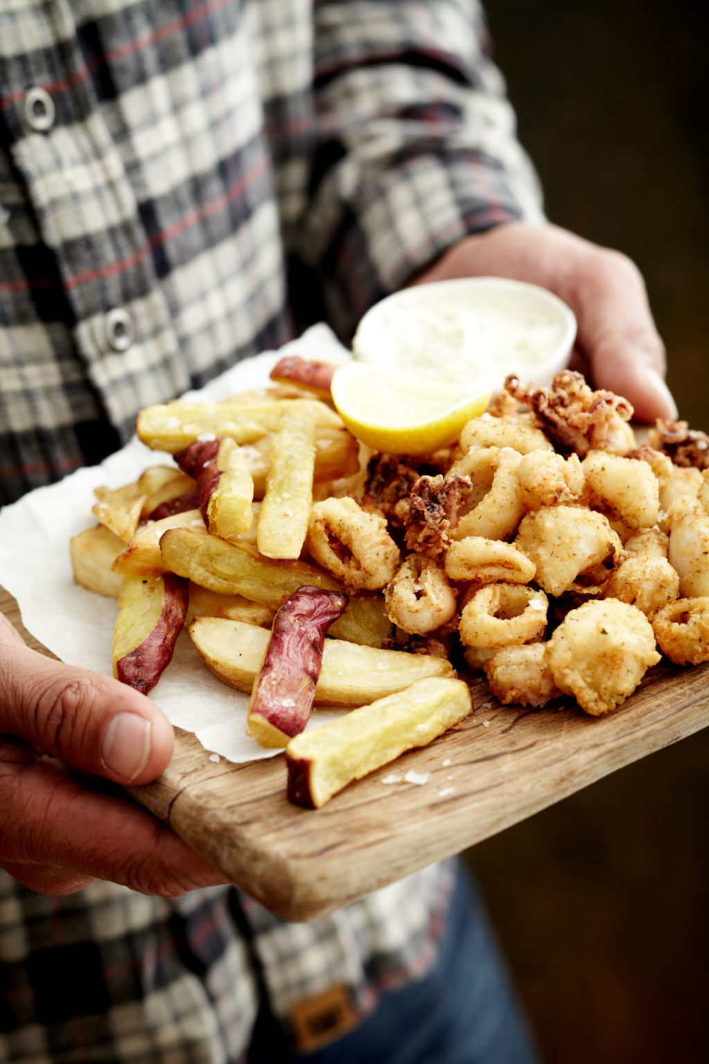 CALAMARI AND RUSTIC CHIPS - NOMU