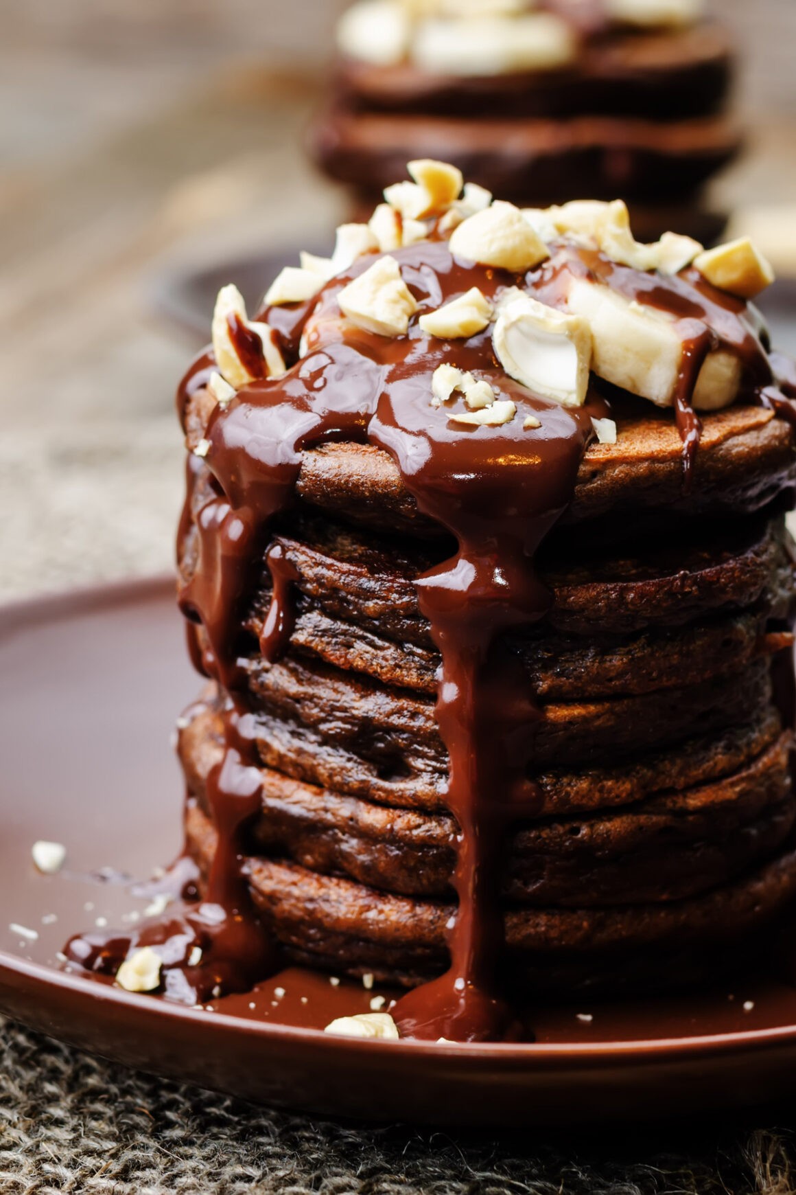 FLUFFY REDUCED SUGAR CHOCOLATE PANCAKES - NOMU