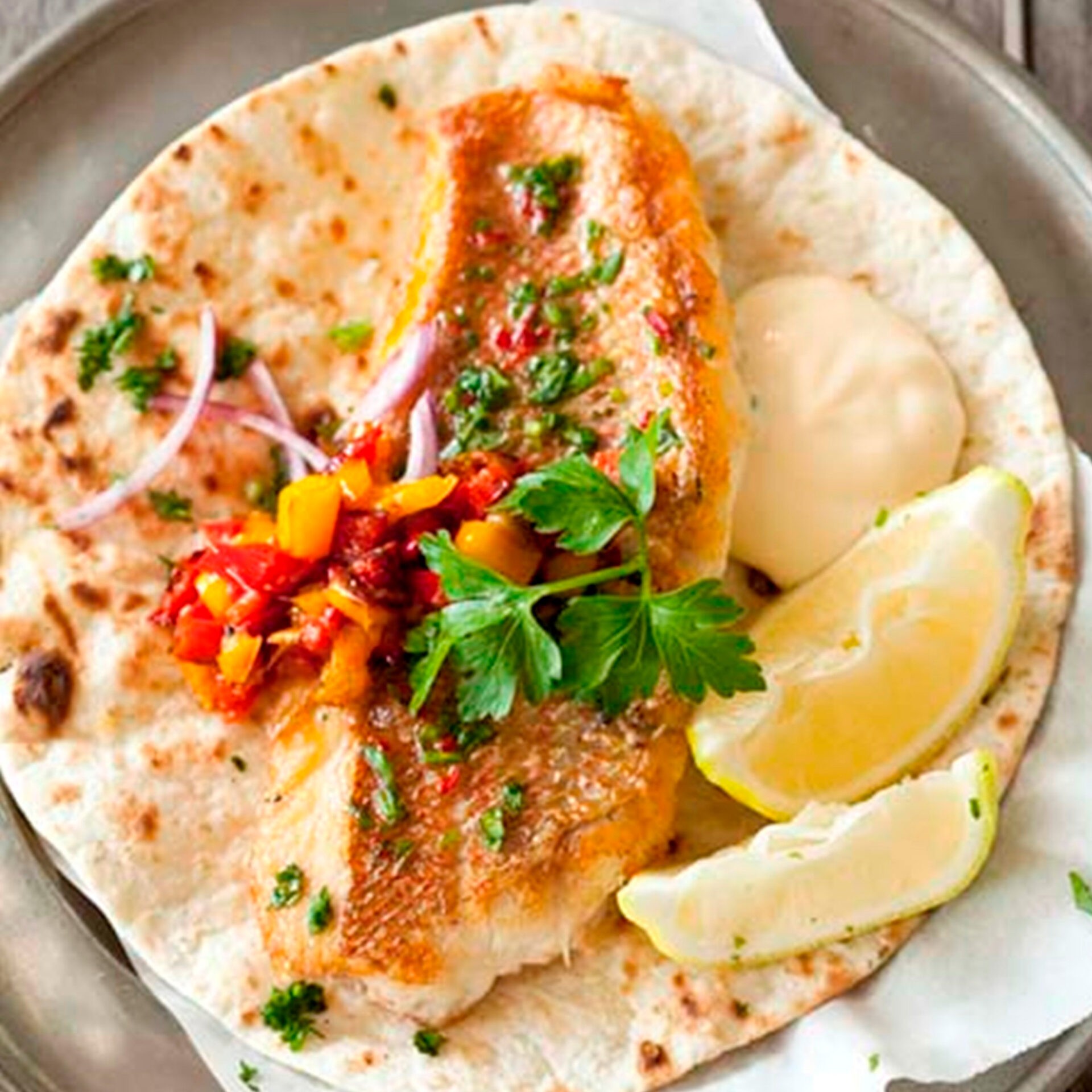 Red fish with chilli garlic butter - NOMU