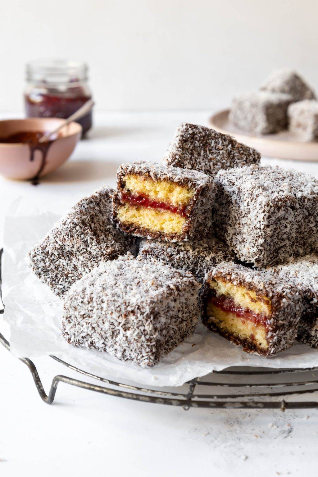 Classic jam lamingtons - NOMU