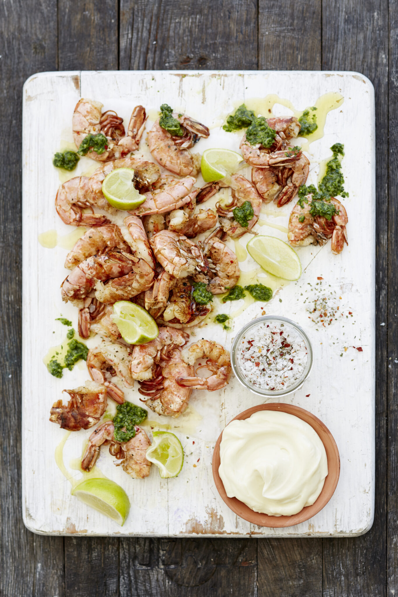 Prawns with coriander jalapeno pesto and mayo - NOMU