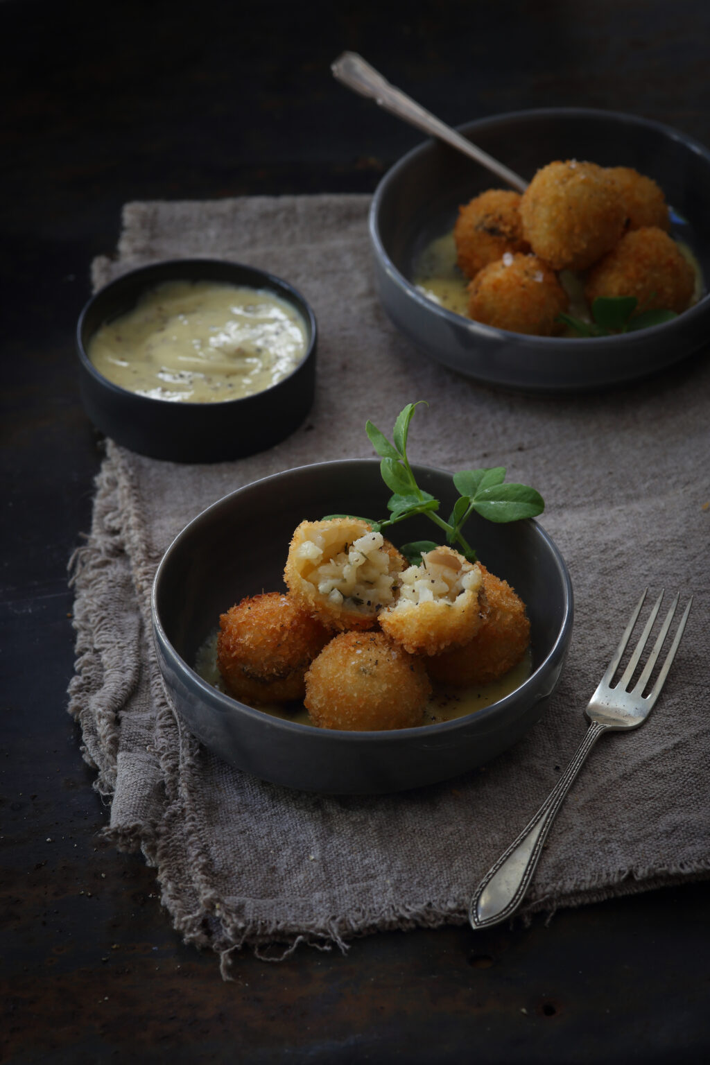 Risotto Bon Bons with Truffle Aioli - NOMU