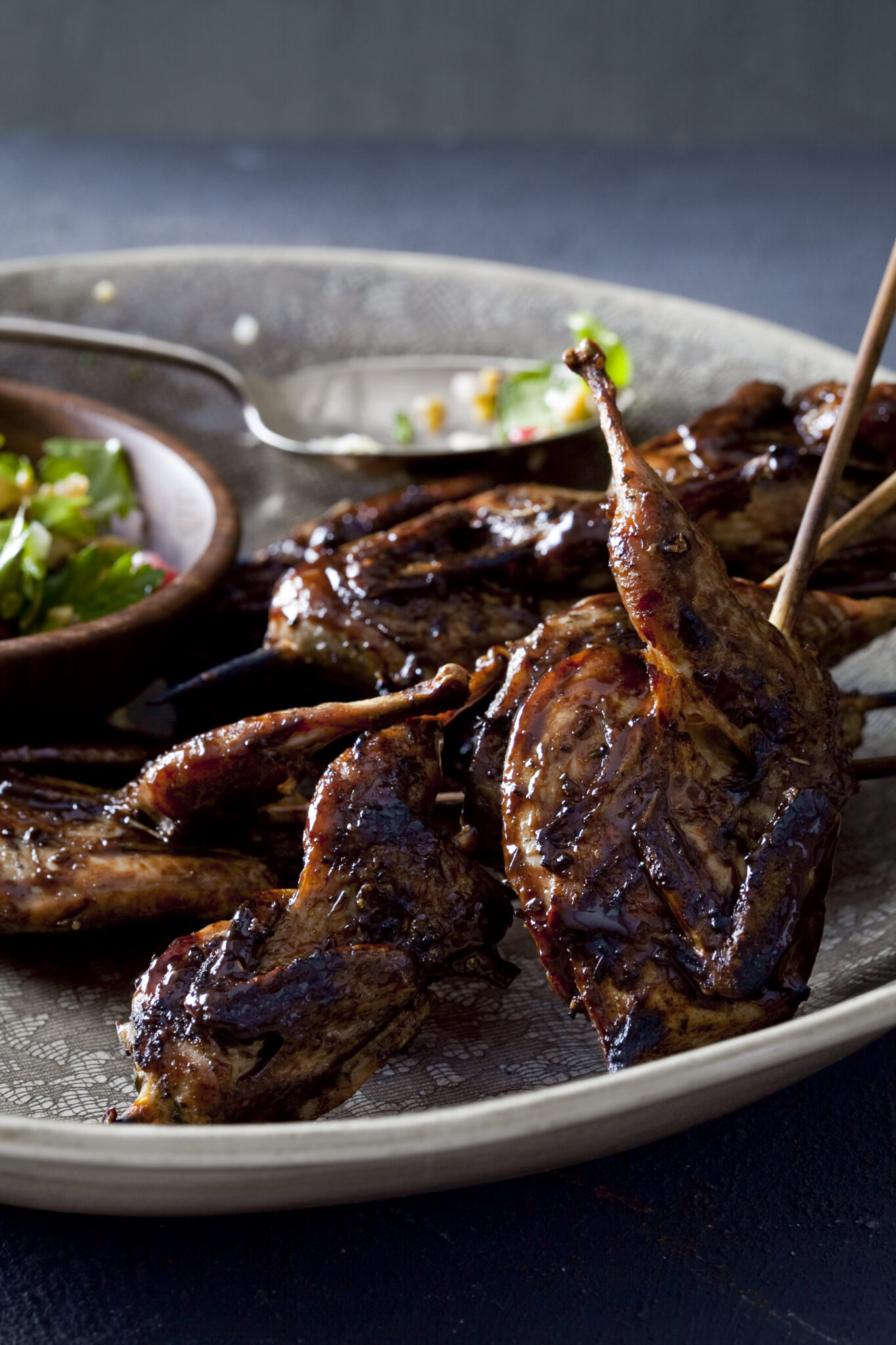 Quail with chocolate balsamic glaze - NOMU