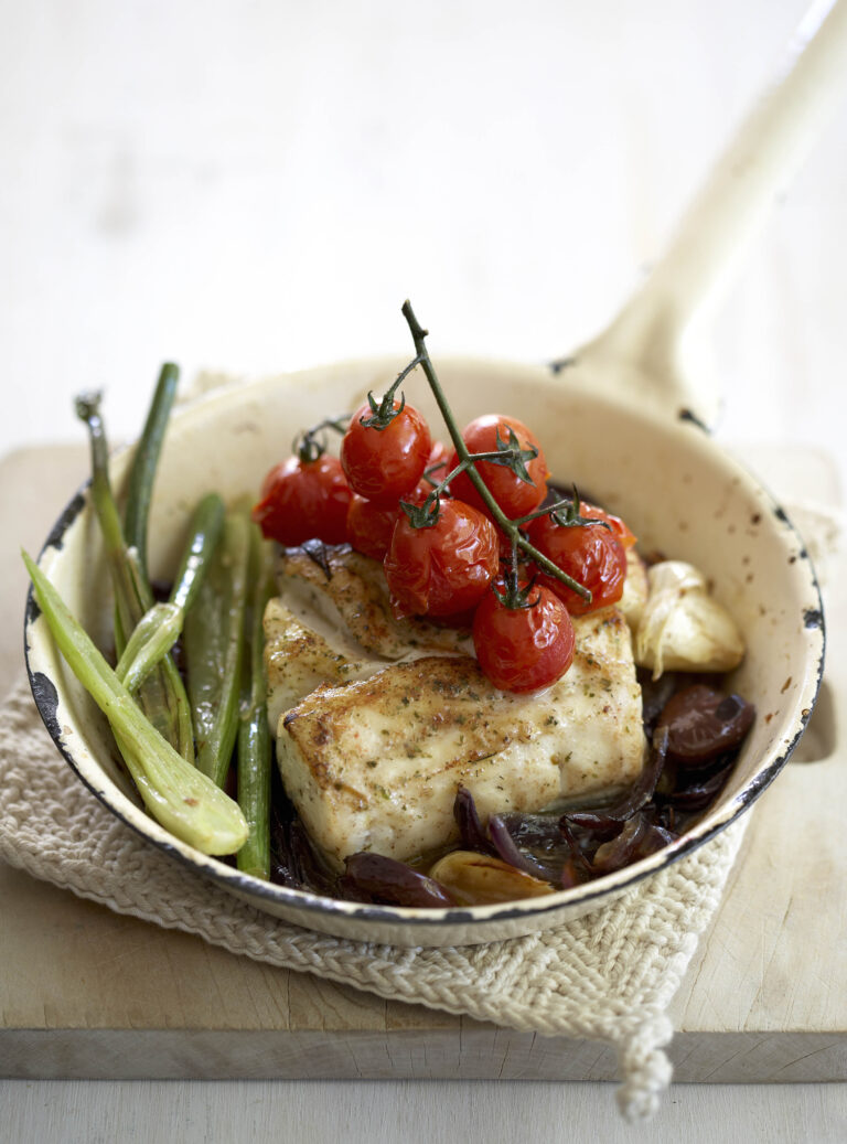 Oven-Roasted Fish with Tomatoes & Olives - NOMU