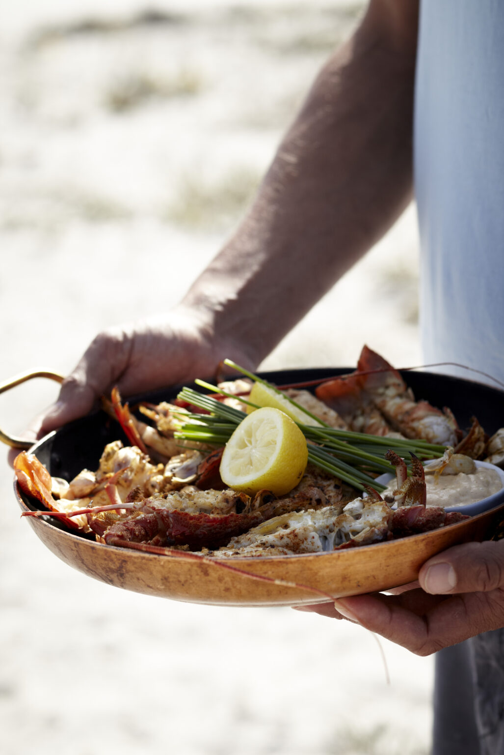 Spanish grilled crayfish with smoked paprika aioli - NOMU