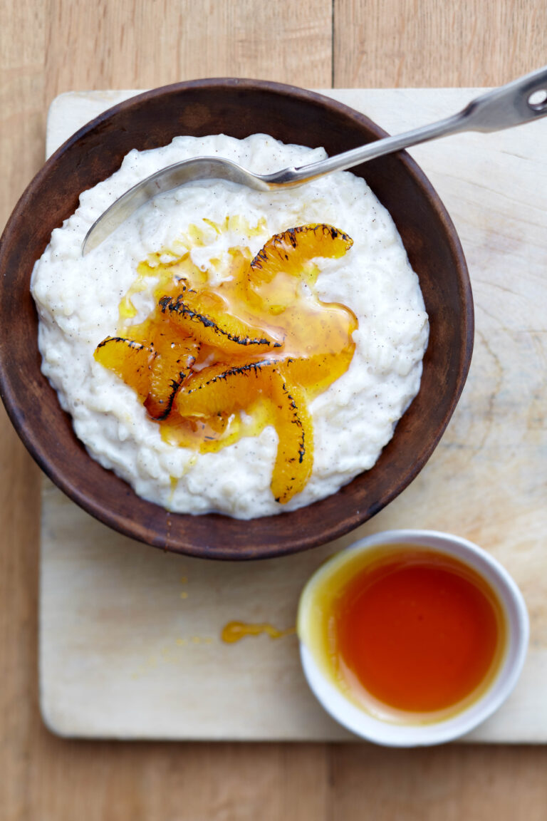 RICE PUDDING WITH BRULEED ORANGES - NOMU