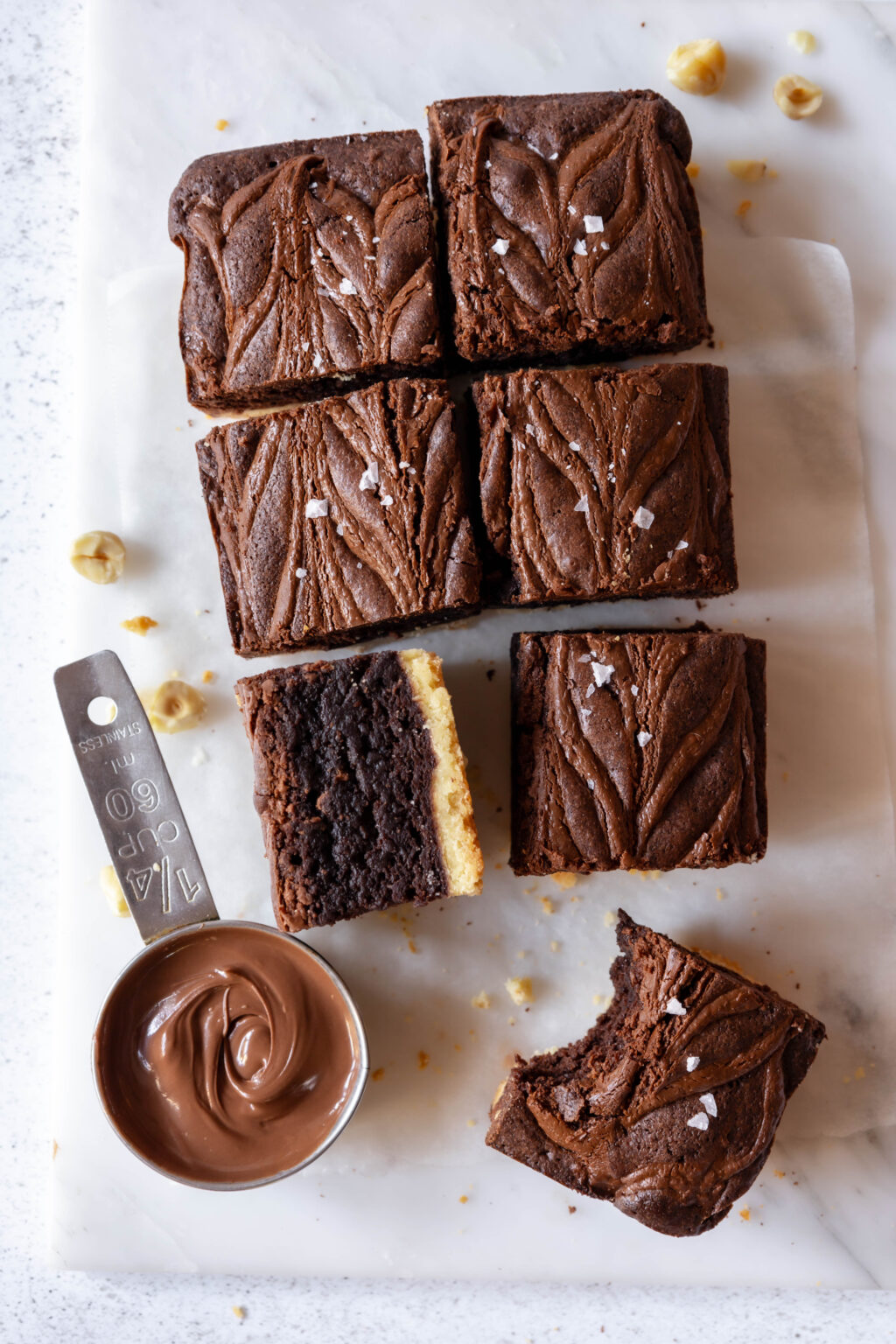 Nutella shortbread brownies - NOMU